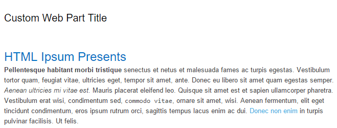 How to Style SharePoint 2013 Web Part Titles