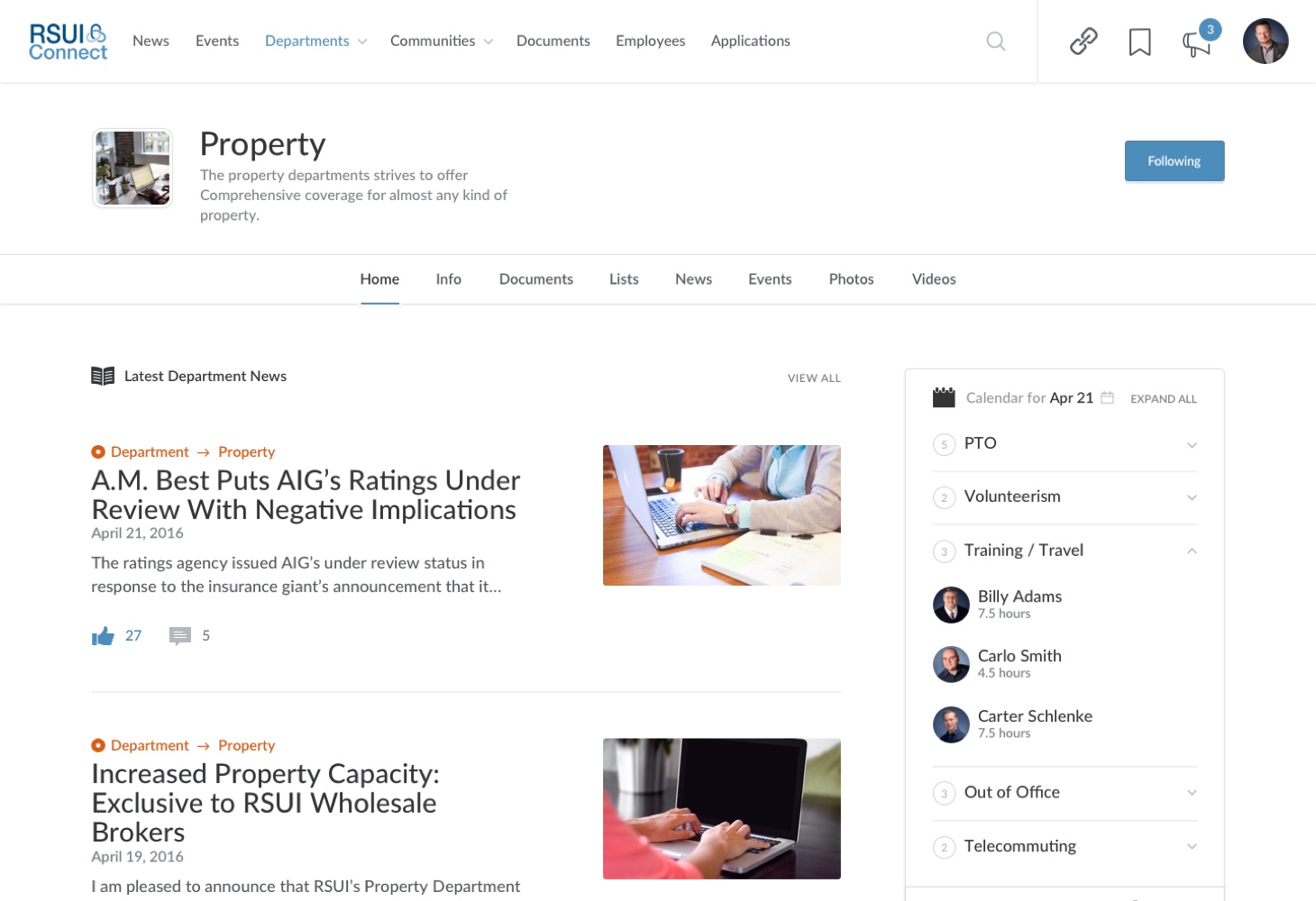 RSUI Achieves a Custom SharePoint Intranet without the Premium